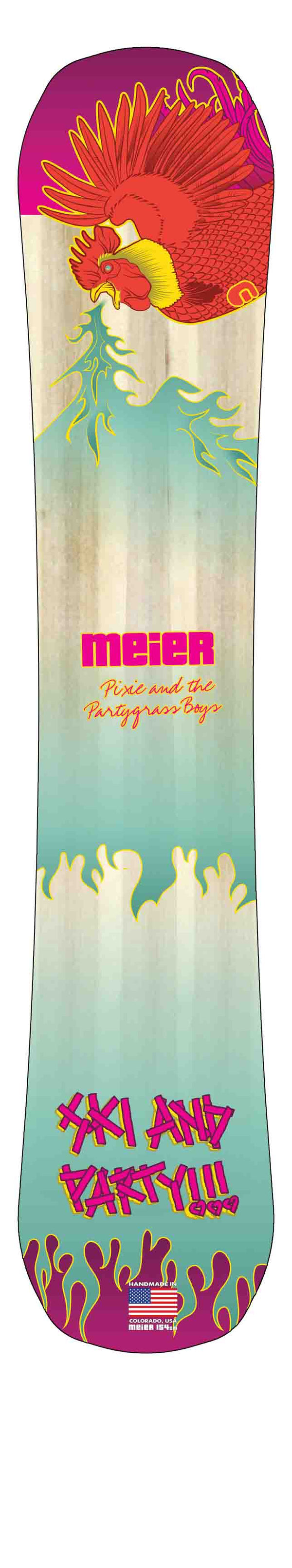 Partygrass Custom Snowboard | Worldwide Shipping Available - Meier Skis