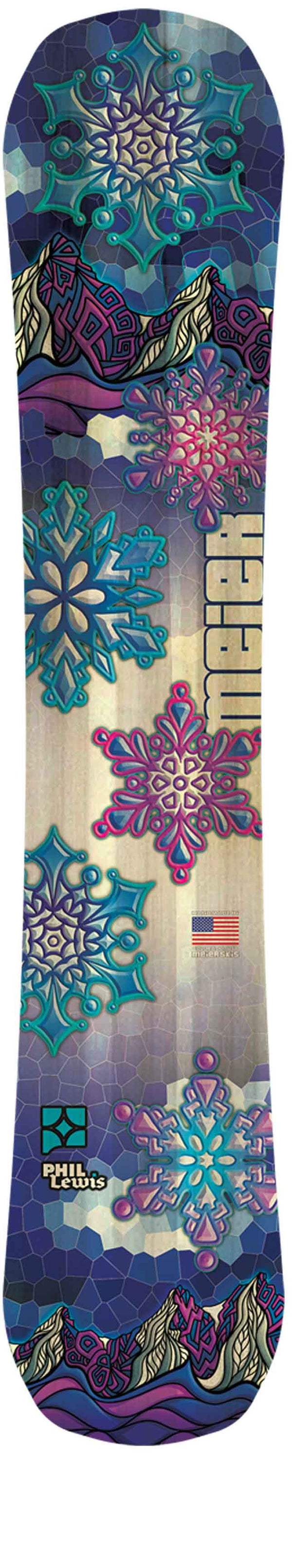 Pow Days by Phil Lewis | Custom Made in USA Snowboard - Meier Skis